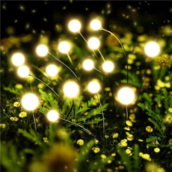 Accents | Firefly Garden Lights Solar Outdoor 4 Led Solar Powered Plant ...